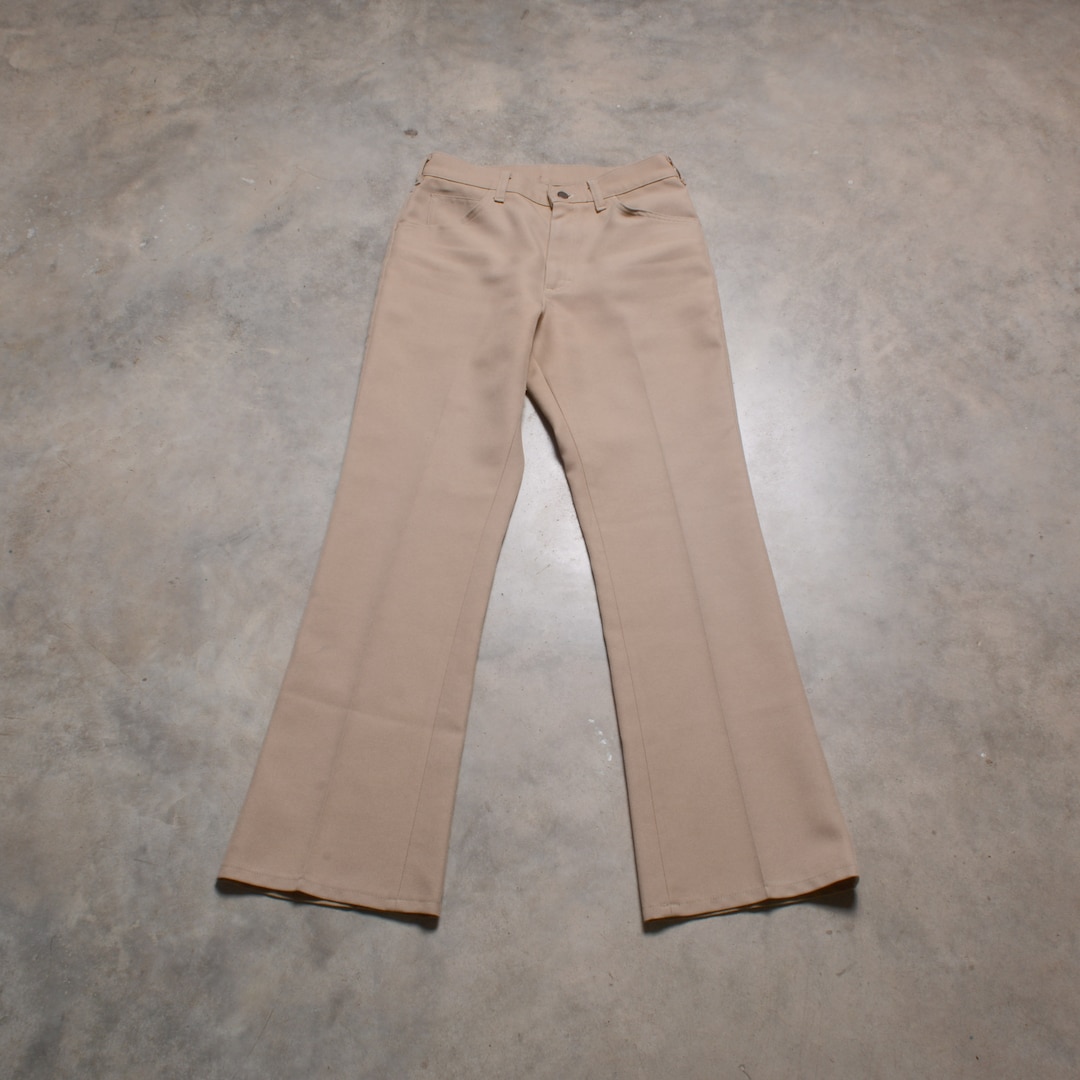 Vintage 70s Bellbottom Trousers Wide Leg Flare Pant 1970 Lee Tan Khaki ...