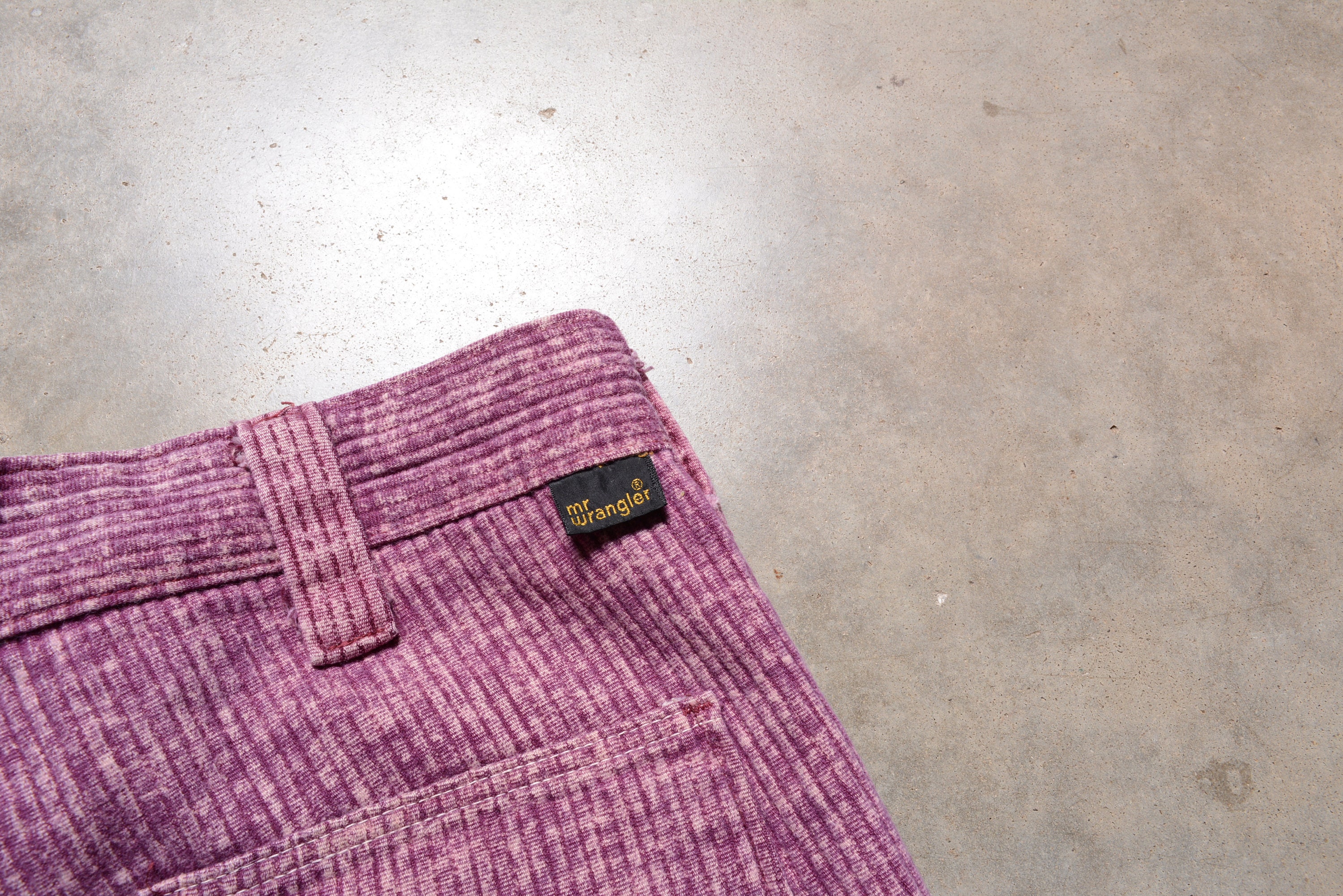 Vintage 70s Bellbottom Jeans Purple Stripe Brushed Corduroy Vintage 70s Bellbottom Jeans Purple Stripe Brushed Corduroy