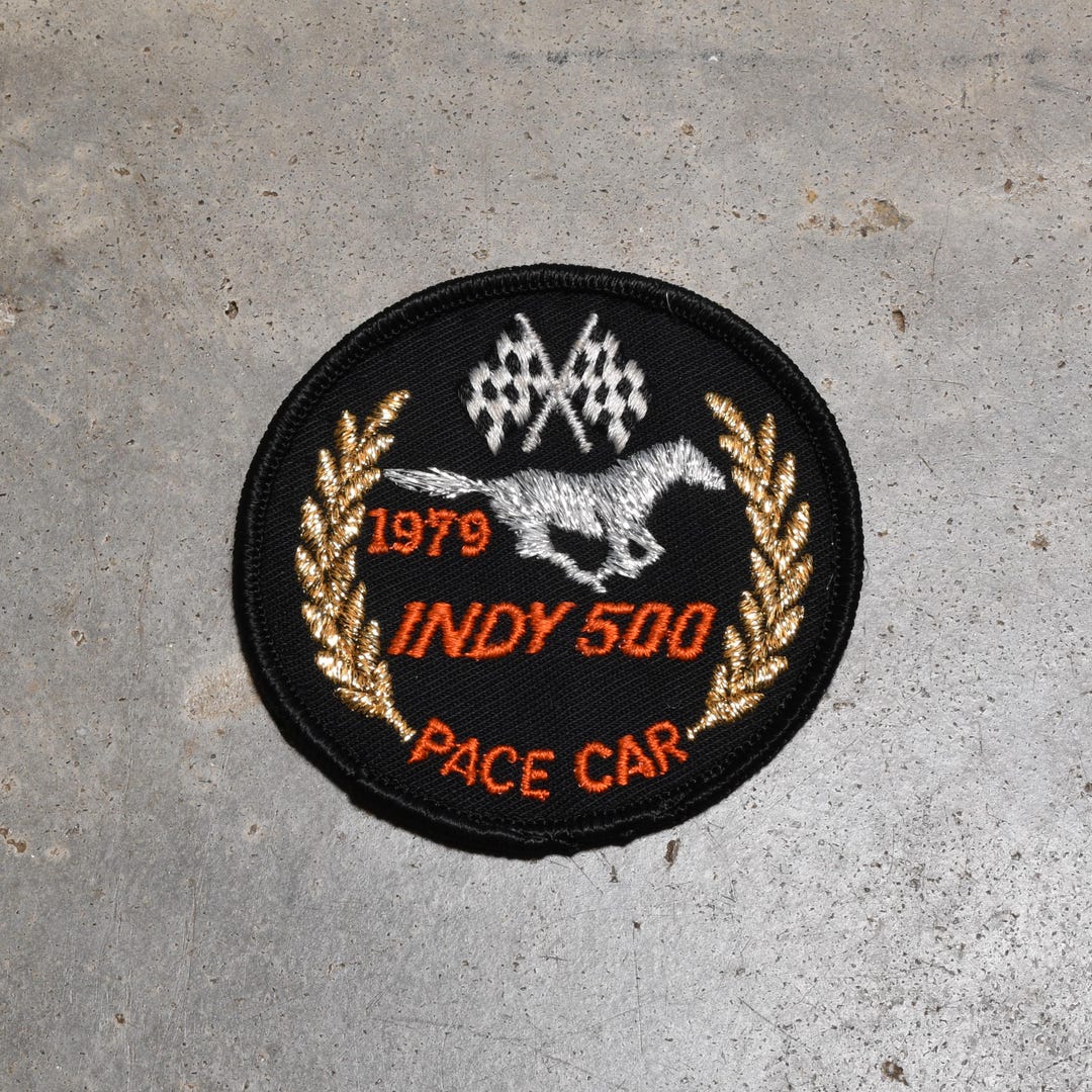 Vintage 70s Indy 500 Patch Ford Mustang Pace Car Indianapolis 500 1979 ...