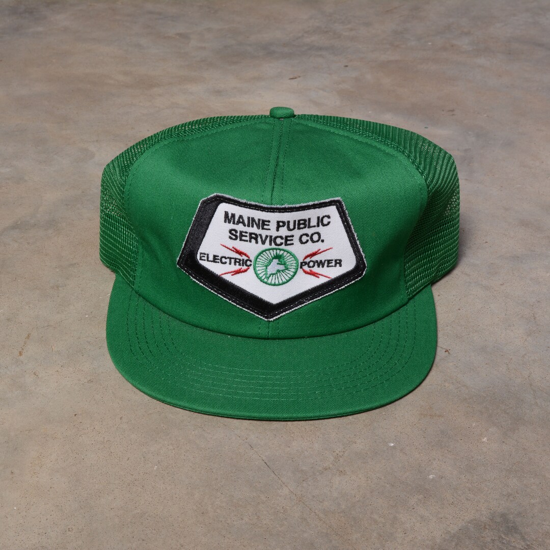 Vintage 80s Trucker Hat Maine Public Service Co Electric Power Baseball ...
