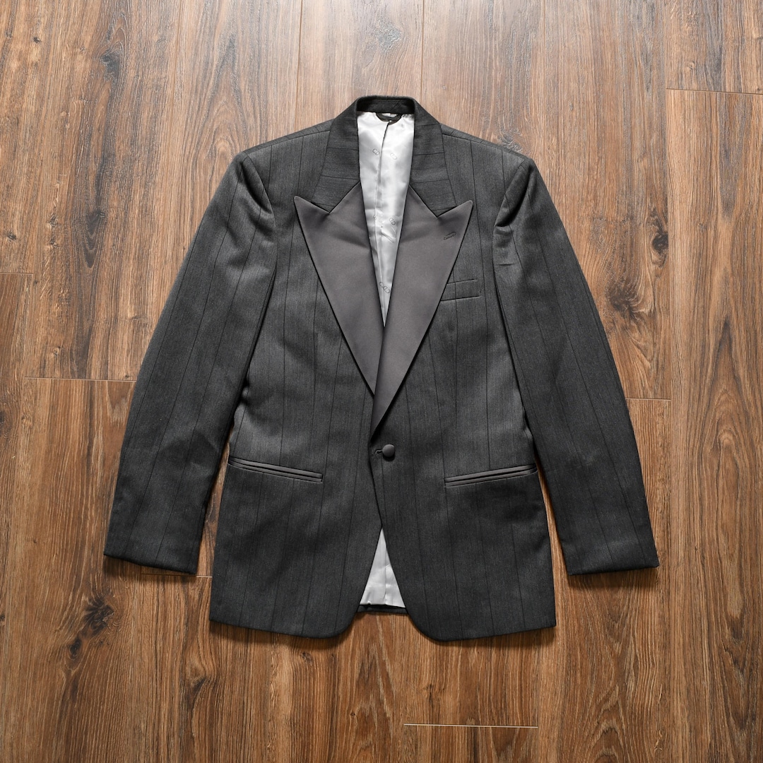 Men Vintage Tuxedo Jacket 80s Single Button Tux 1980 Men Formal ...