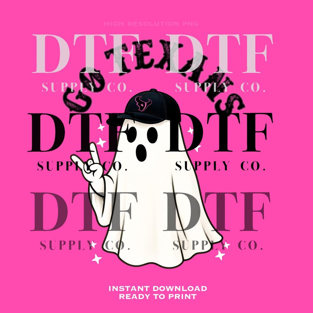 Go Texans Pink Halloween Ghost **DIGITAL DOWNLOAD** - Etsy