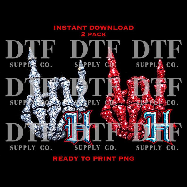 Houston Texans 2 Pack Diamond Skeleton Hand **DIGITAL DOWNLOAD** - Etsy
