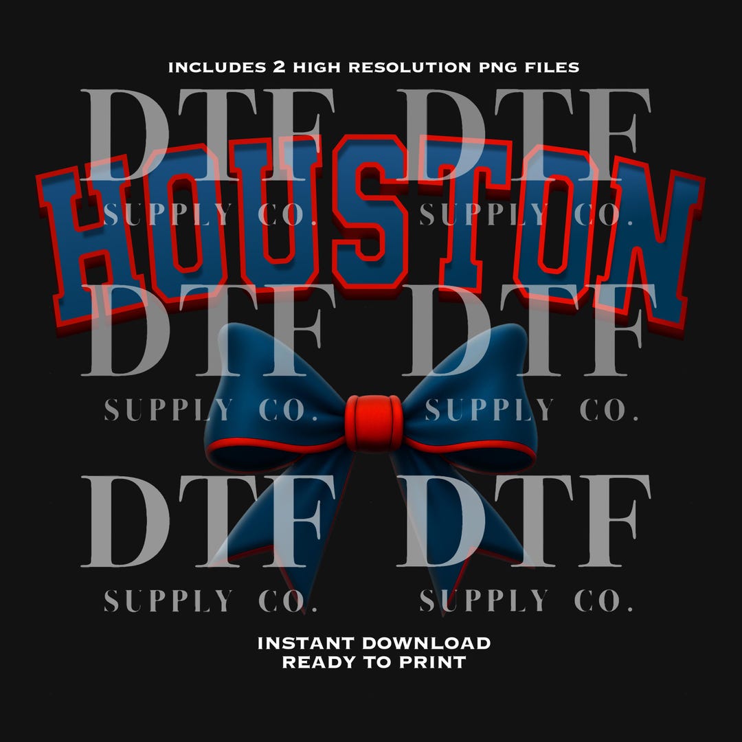 Houston With Texans Bow PNG **DIGITAL DOWNLOAD** (includes 2 Files) - Etsy