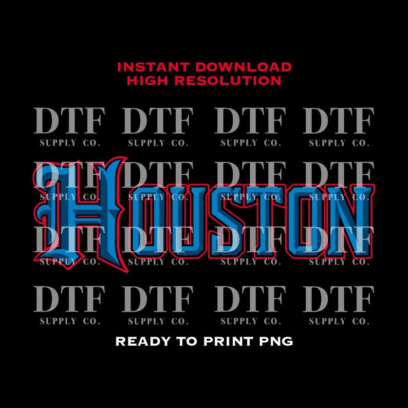 Blue Houston PNG **DIGITAL DOWNLOAD** - Etsy