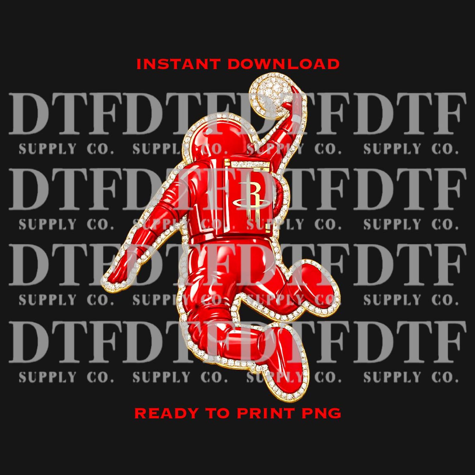 Red Diamond Rocket Space Man Png **DIGITAL DOWNLOAD** - Etsy