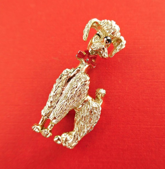 poodle pin tiny vintage - Gem