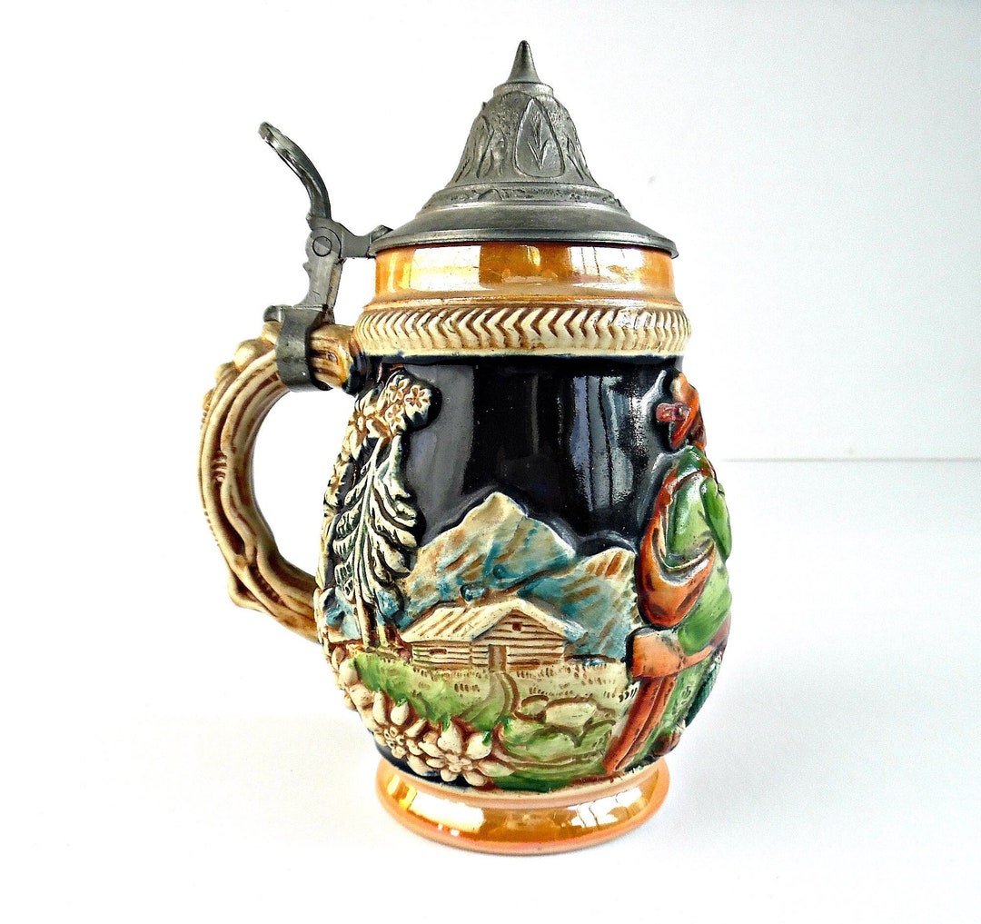 Mini German Stein Vintage West Germany Stein With Woodland - Etsy