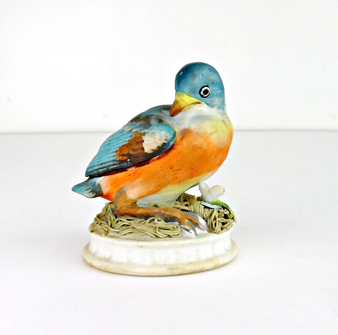 Vintage LEFTON CHINA Bird Figurine, Hand Painted Porcelain Eastern ...