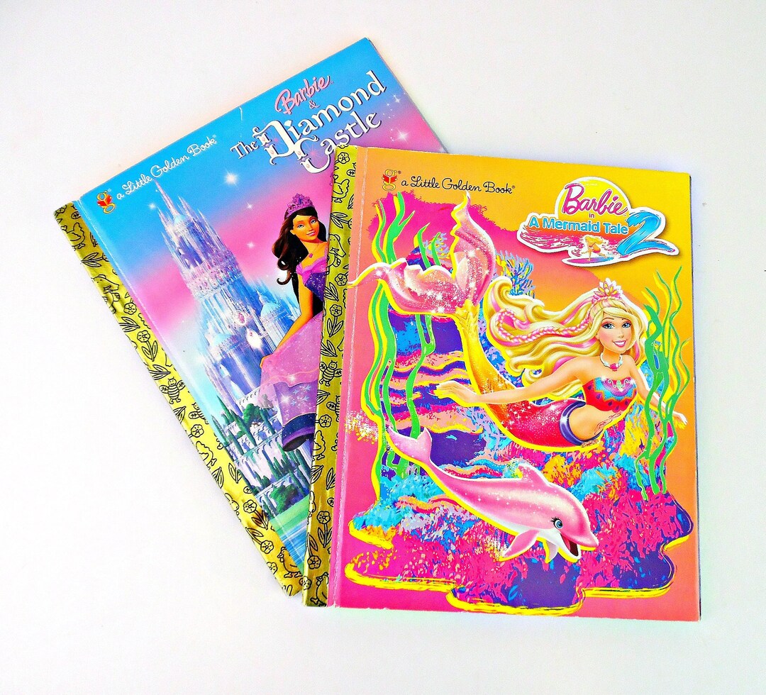 2 Vintage Little Golden Barbie Books, Barbie in A Mermaid Tale and ...