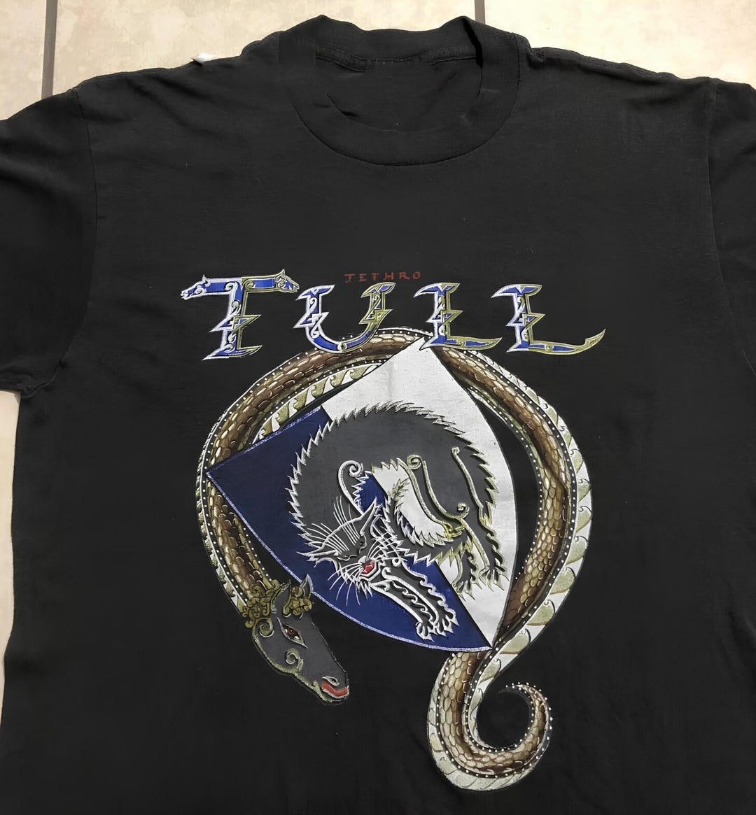 Jethro Tull Tour Reprint Fans T-shirt Black Gildan Classic - Etsy
