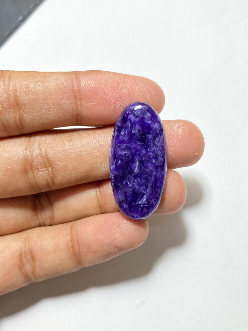 Natural Purple Charoite Oval Cabochons: Jewelry Making Gemstone ...