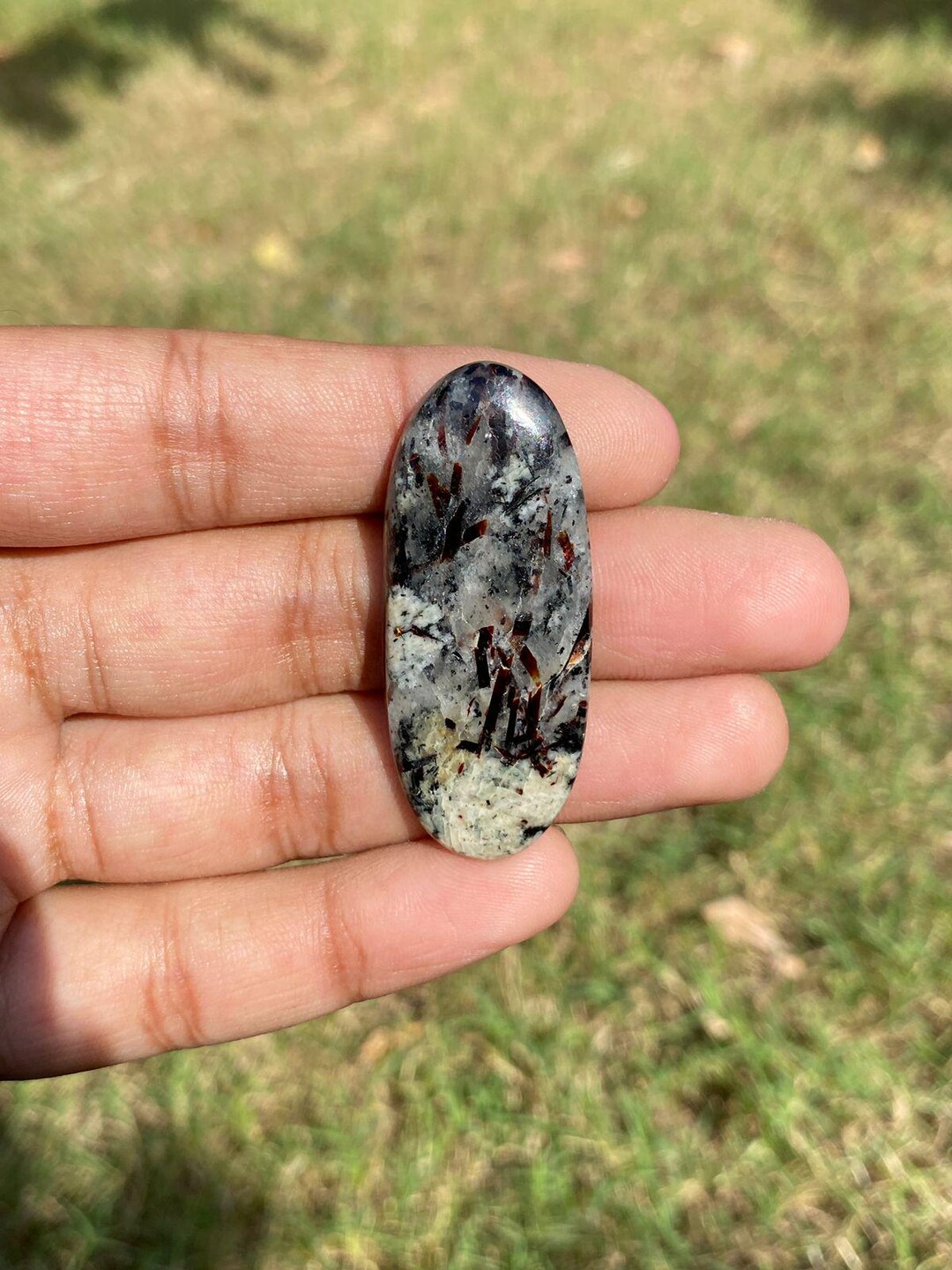 Astrophyllite Cabochon: Rare Kola Peninsula Gemstone (48.00 Cts) - Etsy