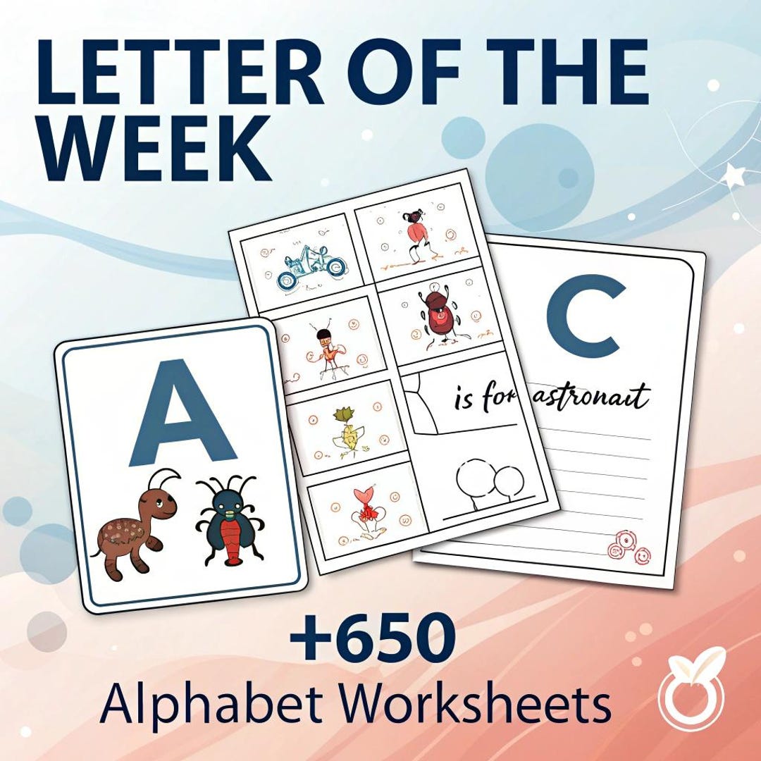 Letter of the Week Printable Worksheets: Alphabet Busy Book (PDF ...