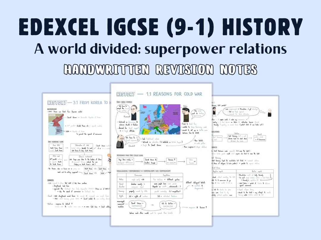 Edexcel IGCSE History Revision Notes - A World Divided: Superpower ...