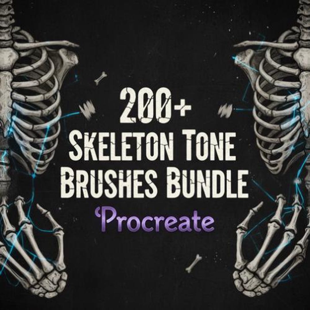 200+ Skeleton Tone Brushes Mega Bundle for Procreate | Ultimate ...