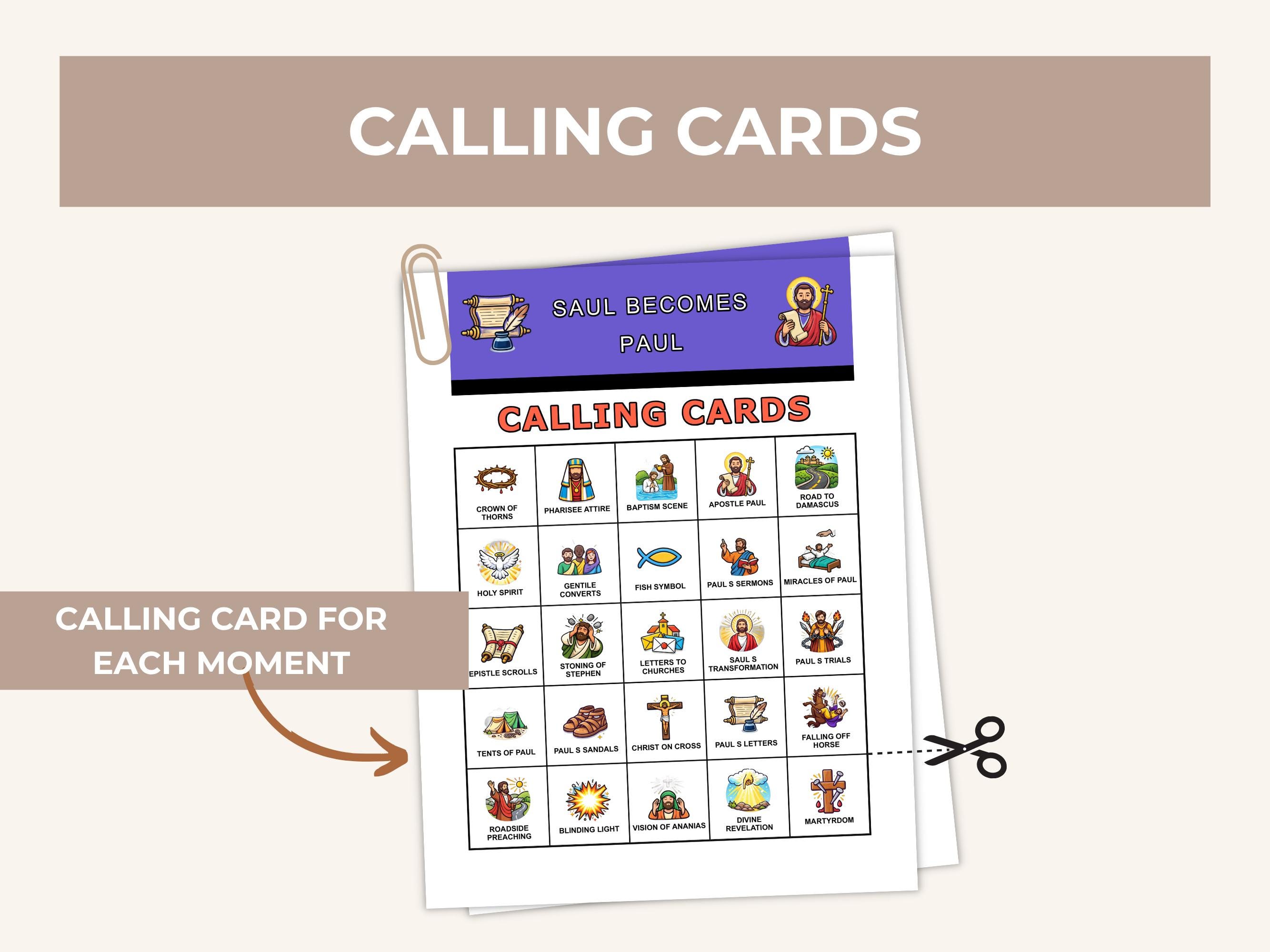 Saul Becomes Paul Bingo Game – 200 Printable Cards With 64 Unique ...