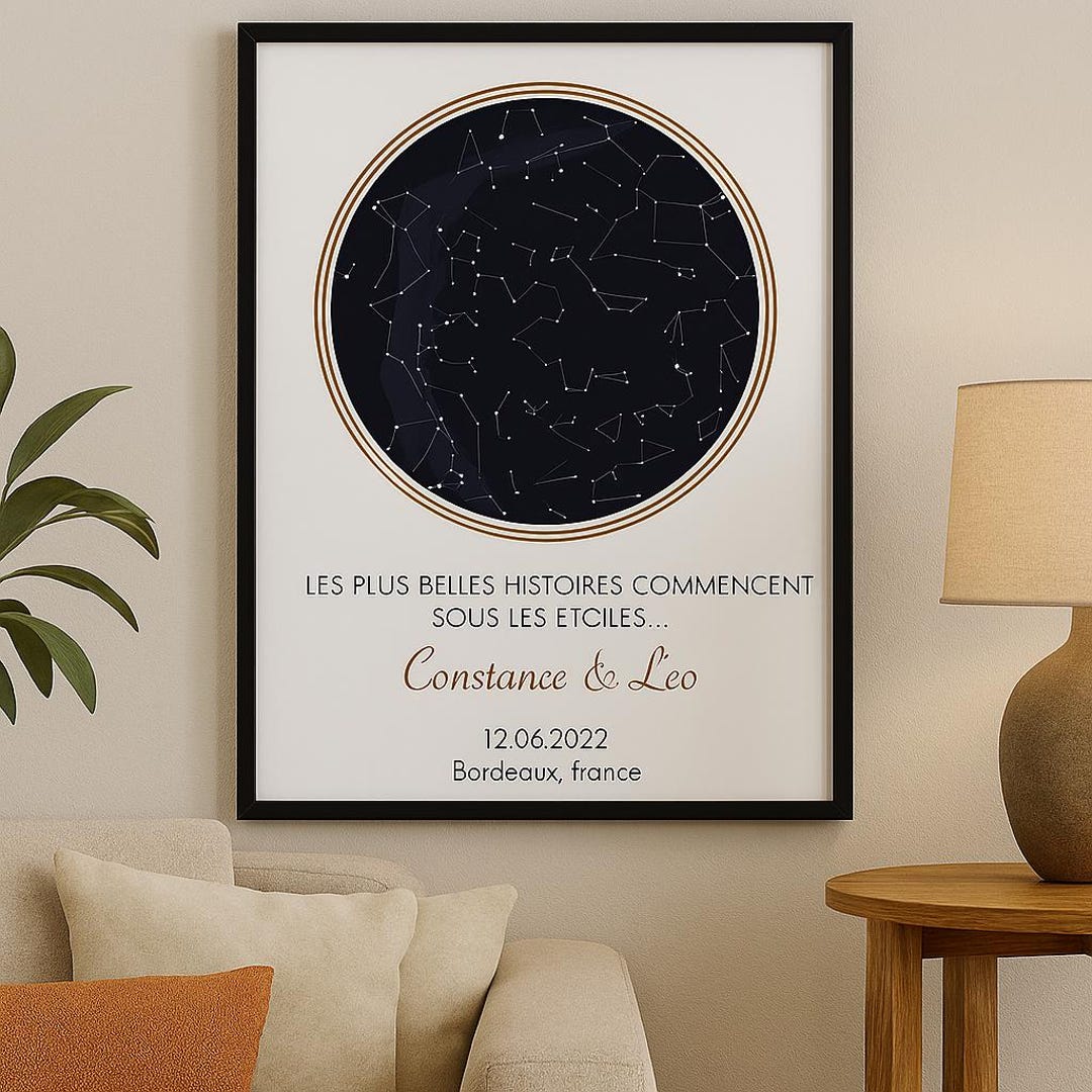 Personalized Sky Map • Unique Star Map • Night Sky Poster With Date ...