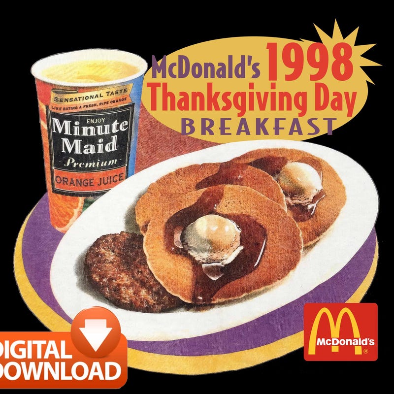 Mcdonalds Thanksgiving - Etsy