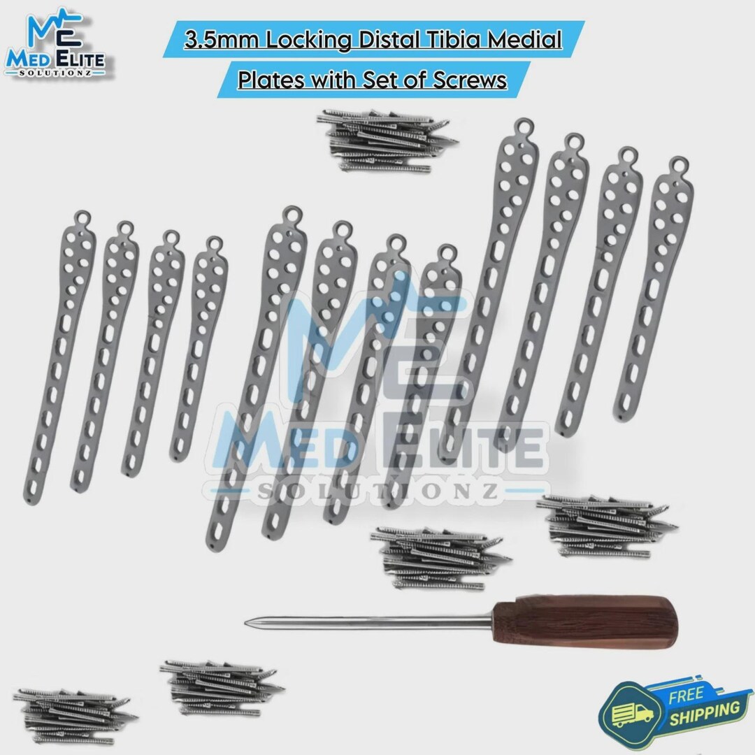 3.5mm Distal Tibia Medial Locking Plate 5 to 10 Holes R&L With Screws ...