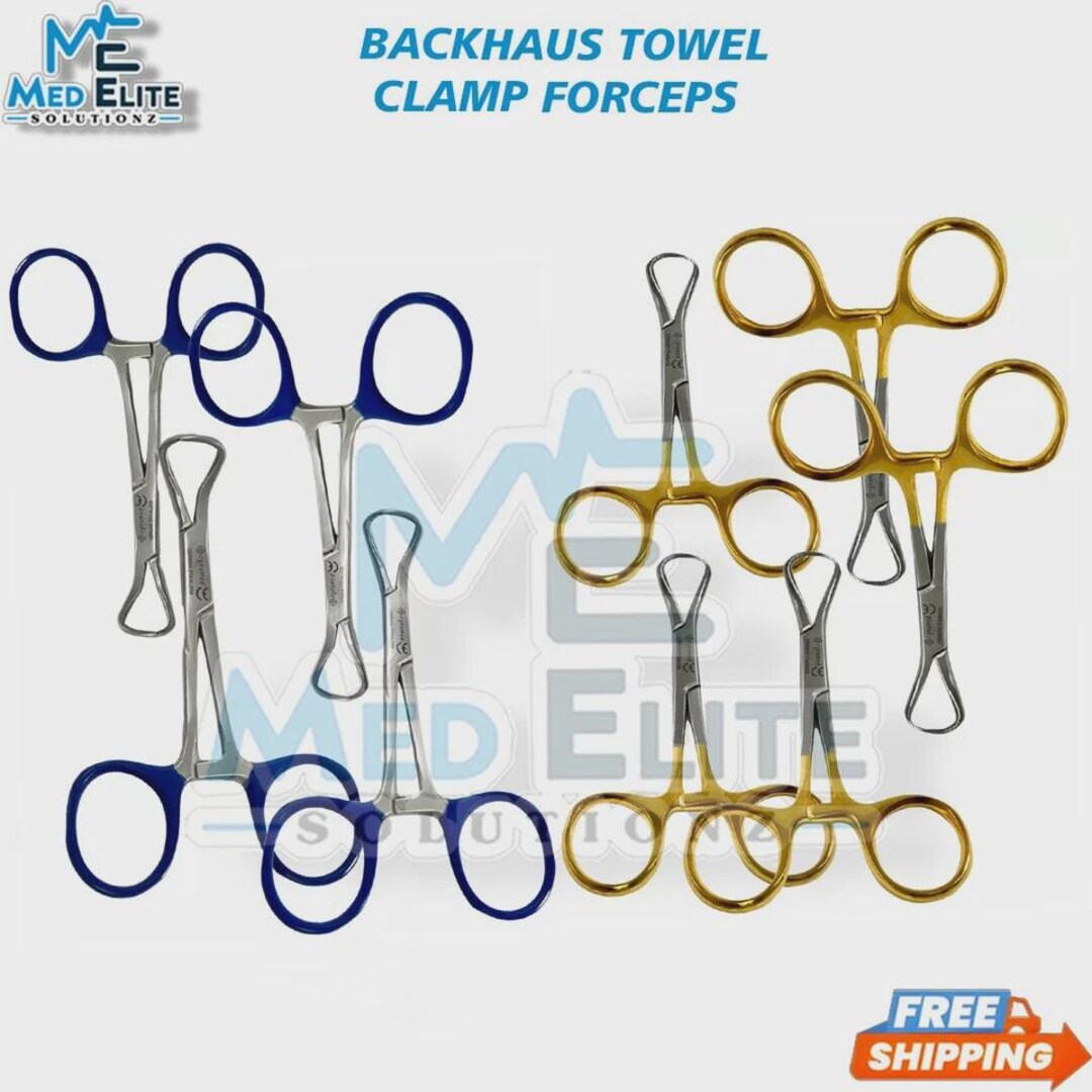 Veterinary Backhaus Towel Clamp Forceps 3.5" Premium Instruments Set of ...