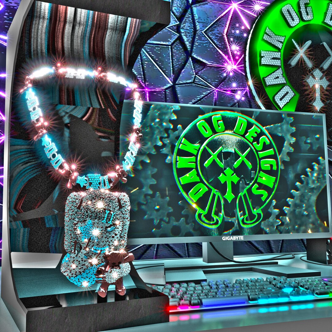 Custom Female Punk Girl Blue Chain | Blue Glow | Fivem Ready ...