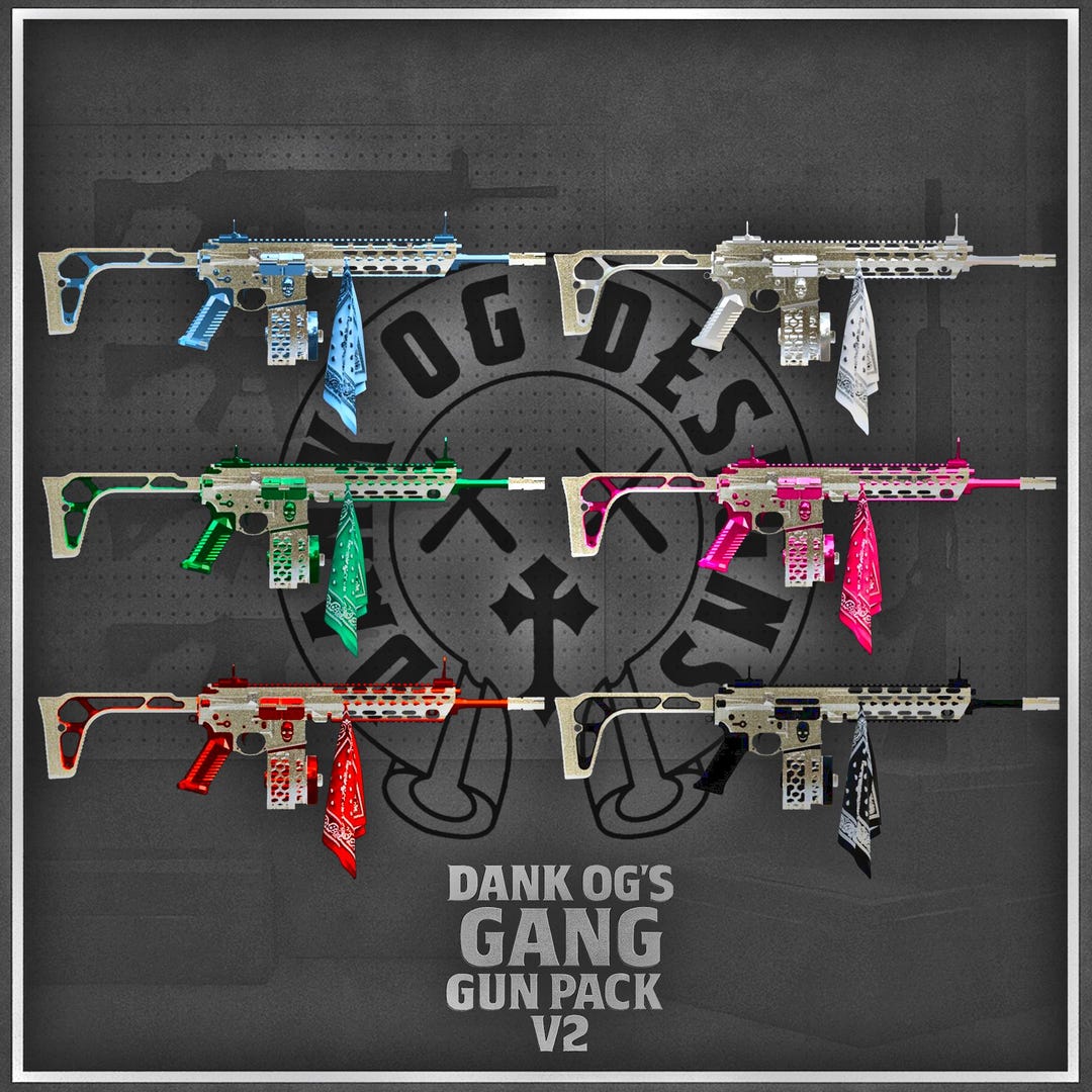 FiveM Dank OG's AR Gang Pack V2 / FiveM Ready / Incluye 6 armas ...