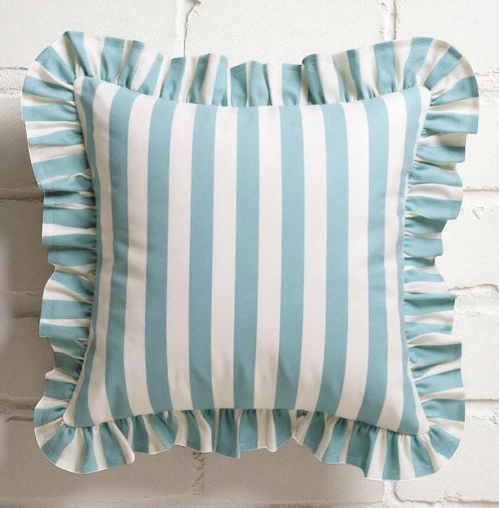 Frill Striped Pillow Cover - Ruffle Pillow - Different Color Options ...