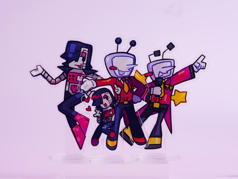 Deltarune Tenna & Mettaton Acrylic Standee Set - Vibrant Desktop Decor ...