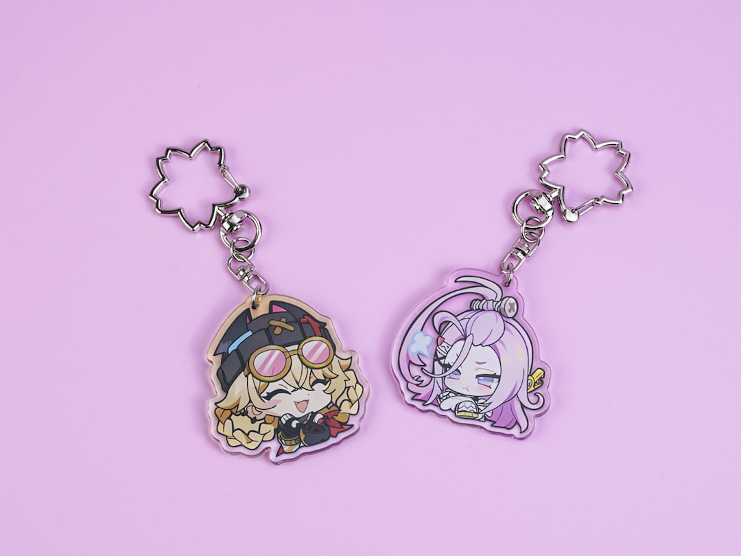 Genshin Impact Aino & Jahoda Chibi Acrylic Keychain Set - Character ...