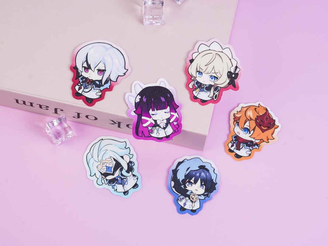 Genshin Impact Fatui Harbinger Waterproof Sticker Set - Chibi Faction ...