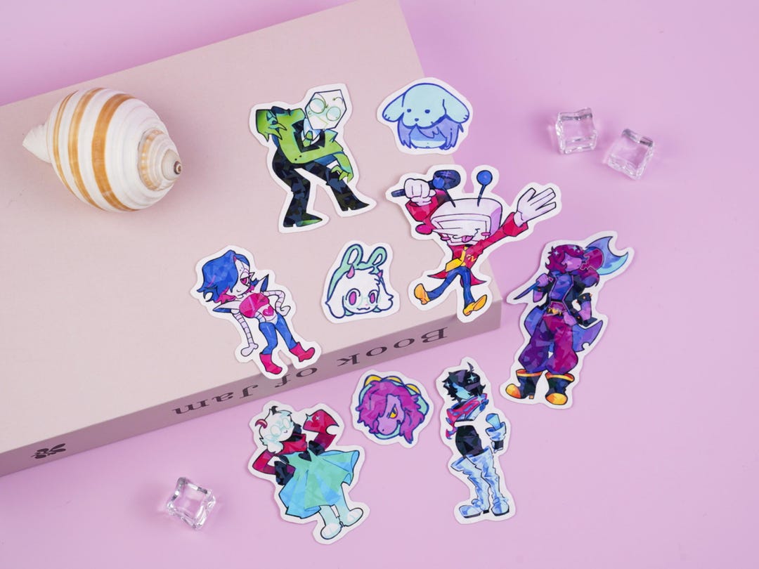 Deltarune Waterproof Sticker Set - Tenna, Kris, Susie - Mettaton Chibi ...