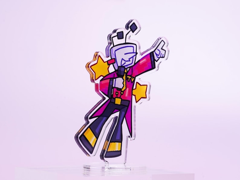 Deltarune Tenna & Mettaton Acrylic Standee Set - Vibrant Desktop Decor ...