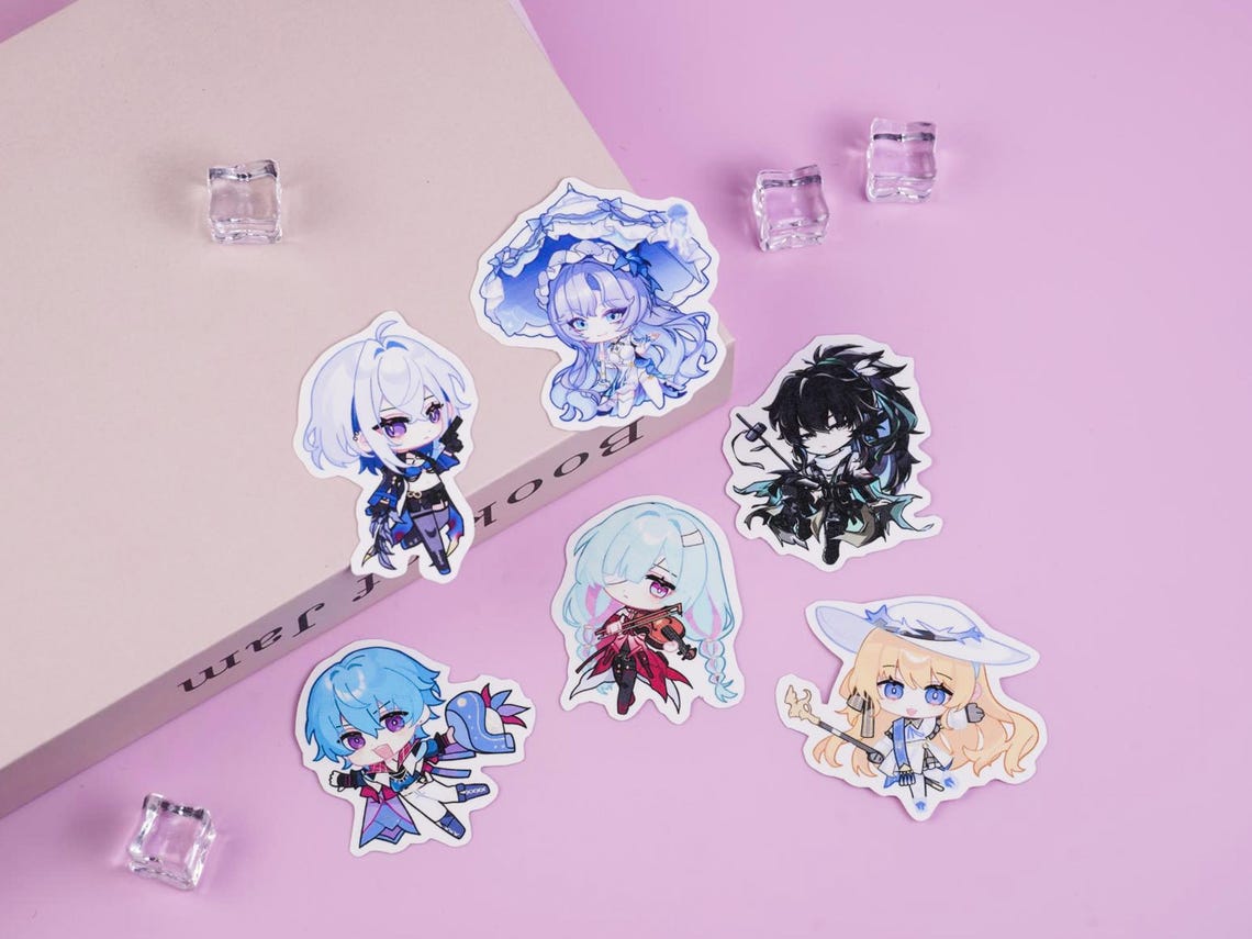 Wuthering Waves Chibi Sticker Set - Cantarella, Phrolova, Galbrena, Qiu ...