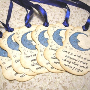 Blue Moon Gift Tag Once in a Blue Moon Baby Shower Tag / - Etsy