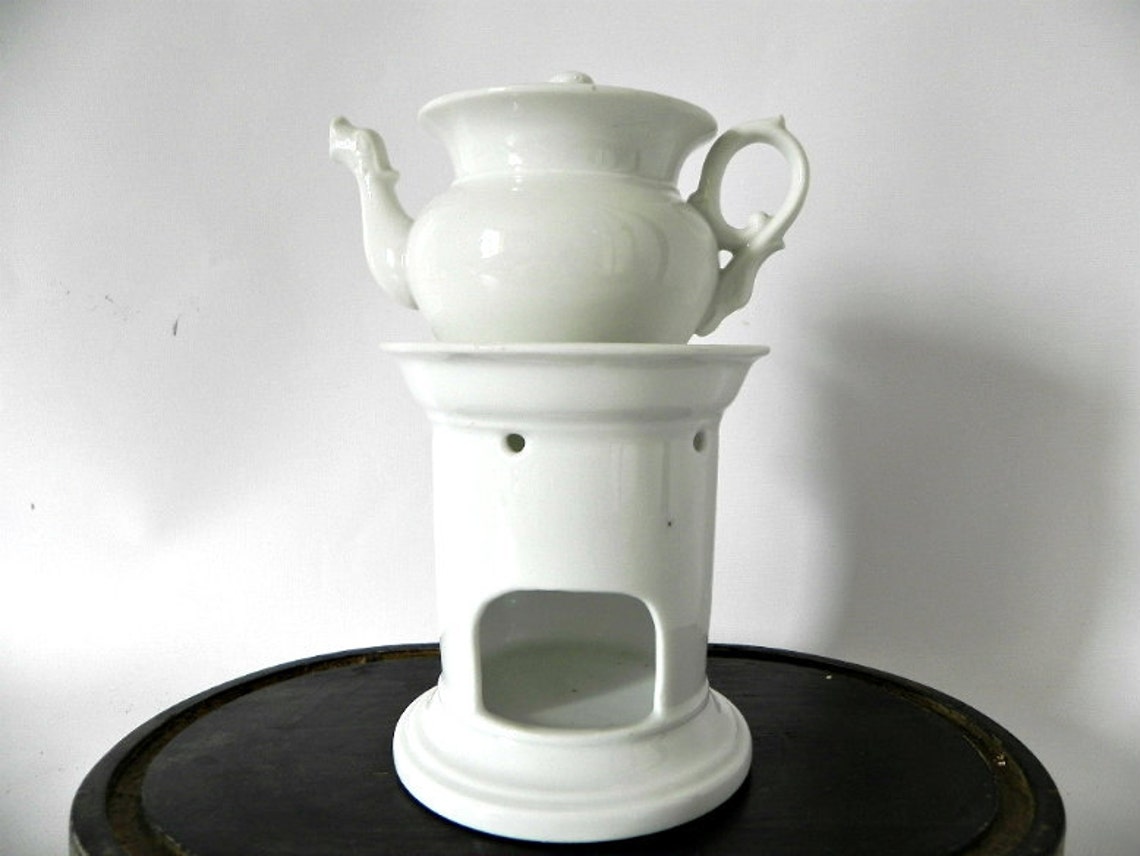 Tea Set for One White Stoneware Tea Pot Tea Cup and Tea Pot | Etsy