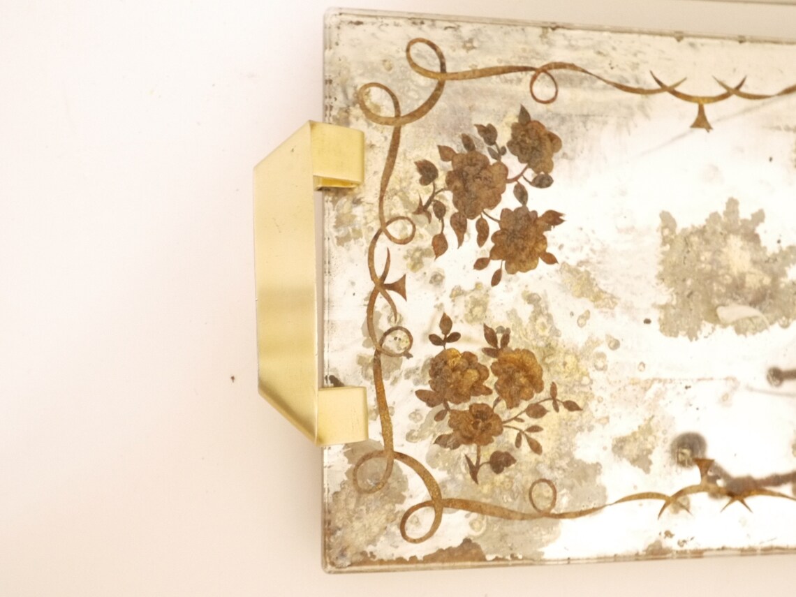 French Vintage Mirror Serving Tray Art Deco Mid Century 1950s | Etsy