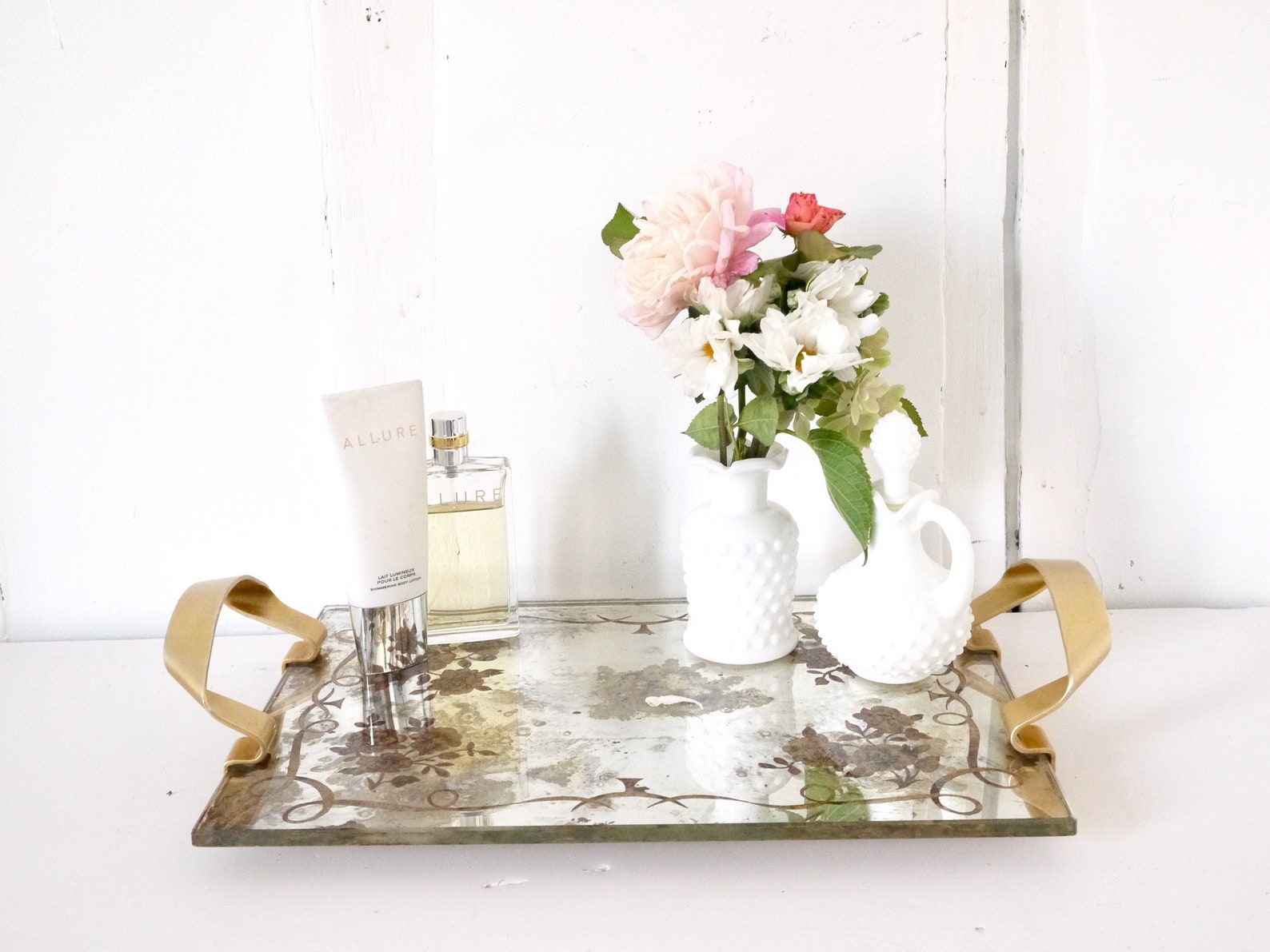 French Vintage Mirror Serving Tray Art Deco Mid Century 1950s | Etsy