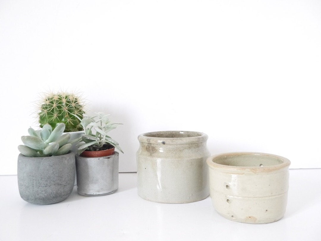 Antique French Ironstone Preserve Pots Stoneware Set of 2 - Etsy