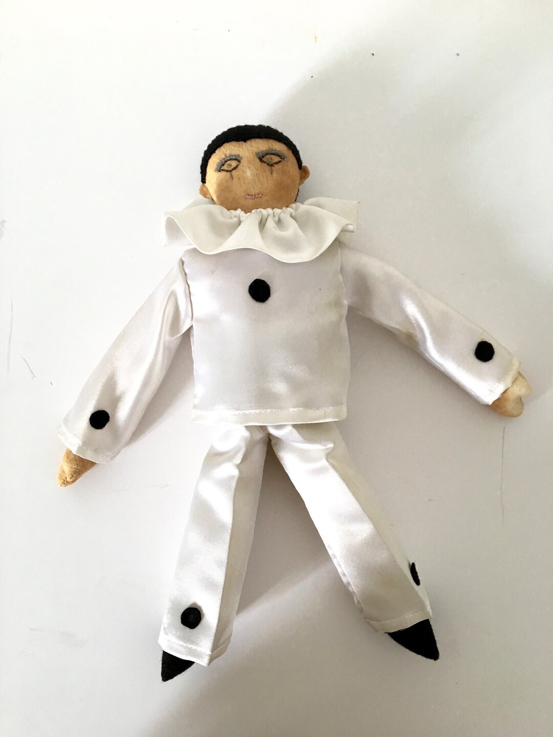 French Antique Primitive Pierrot Doll Handmade Pantomime Marcel Marceau ...