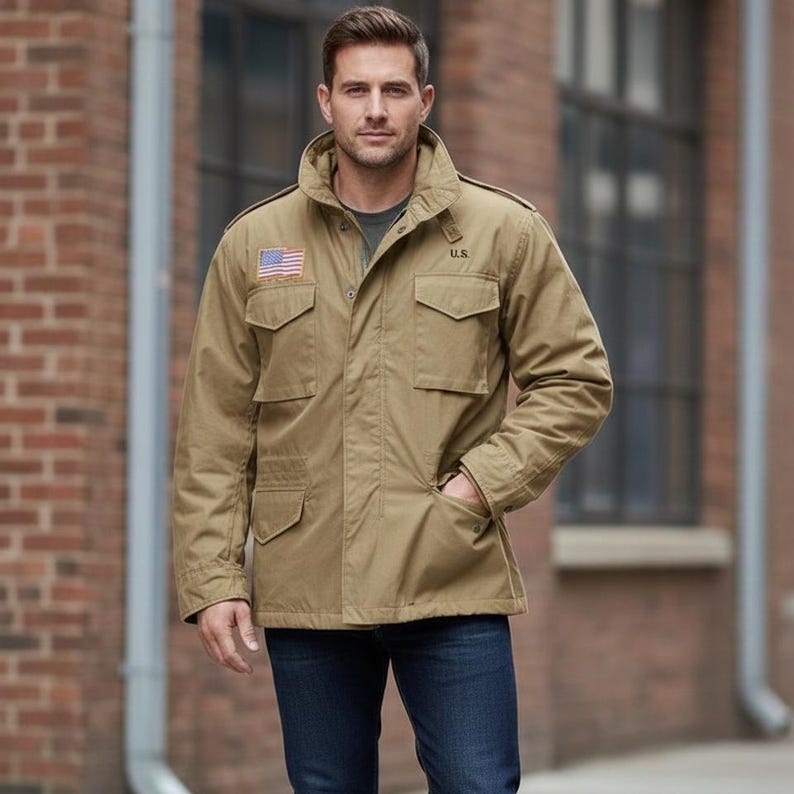 Men’s Tactical Cotton Field Jacket – M65 Vintage Army Style Utility ...
