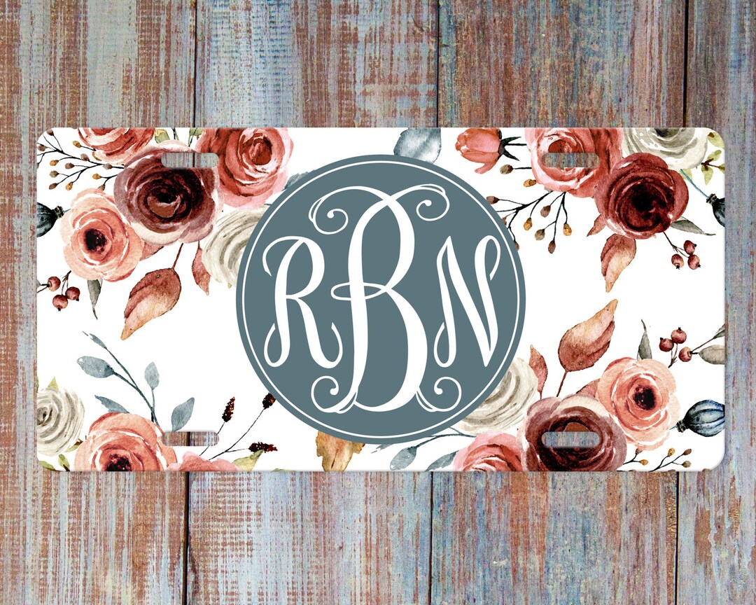 Personalized License Plate Monogram Front Car Tag License - Etsy