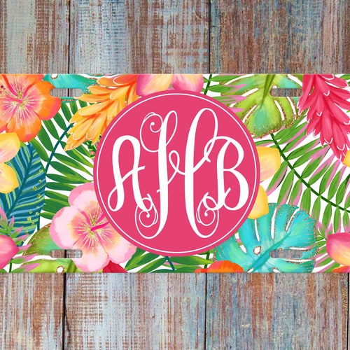 Preppy Personalized License Plate Custom Car Tag for Women - Etsy