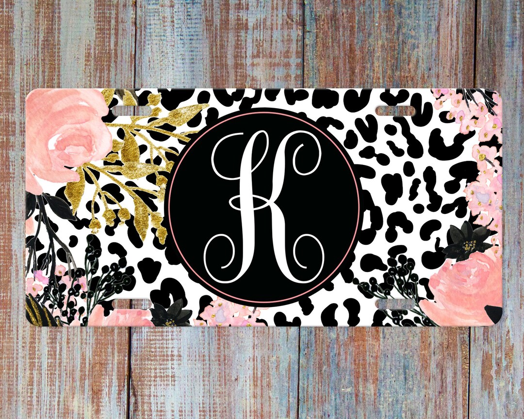 Personalized License Plate Single Letter Monogram Front Car - Etsy