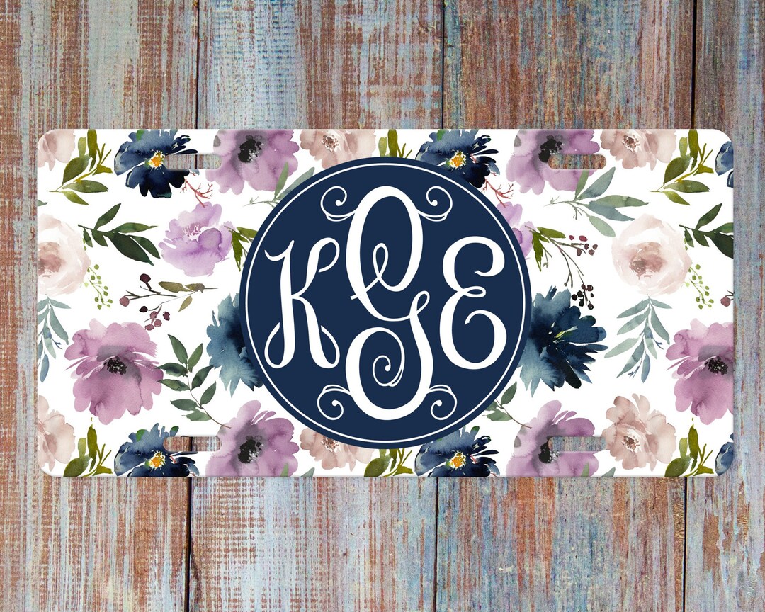 Personalized License Plate Monogram Car Plate Front Car Tag - Etsy