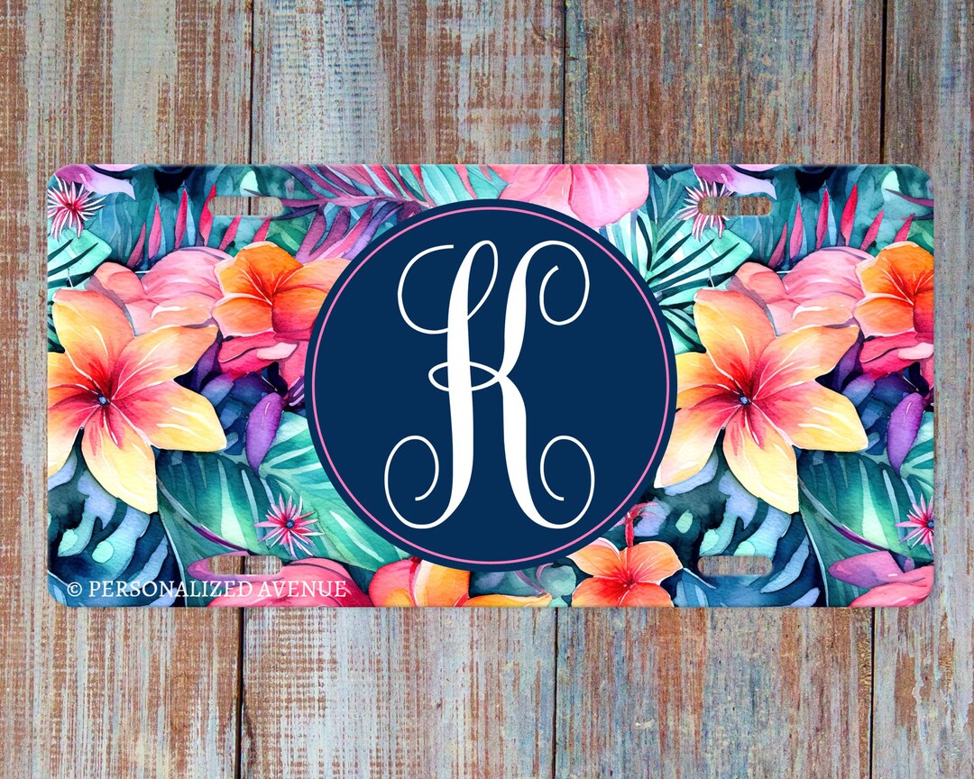 Personalized License Plate, Single Letter Monogram, Front Car Plate for ...