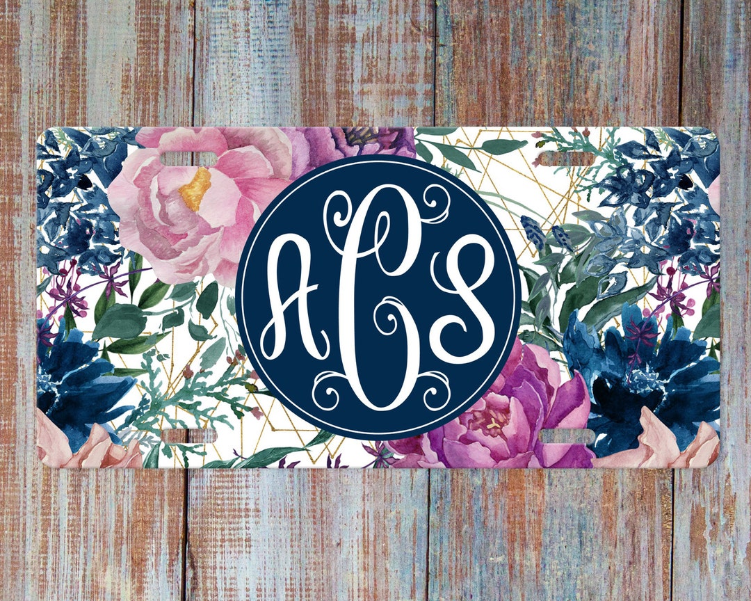 Personalized License Plate, Monogrammed Car Tag, Front License Plate ...