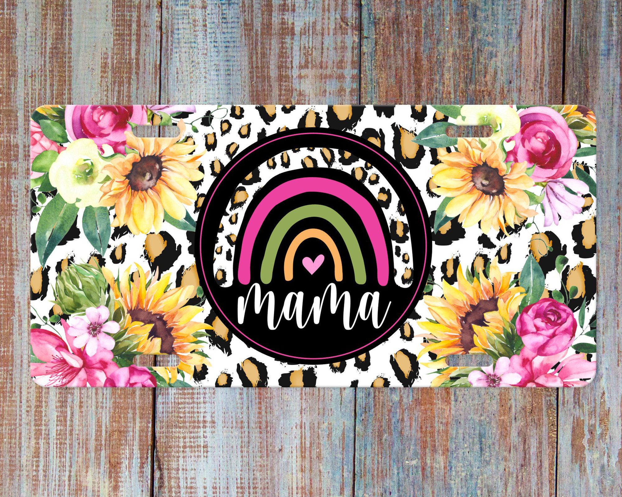 Mama License Plate Front Car Tag Gift for Mom Floral | Etsy