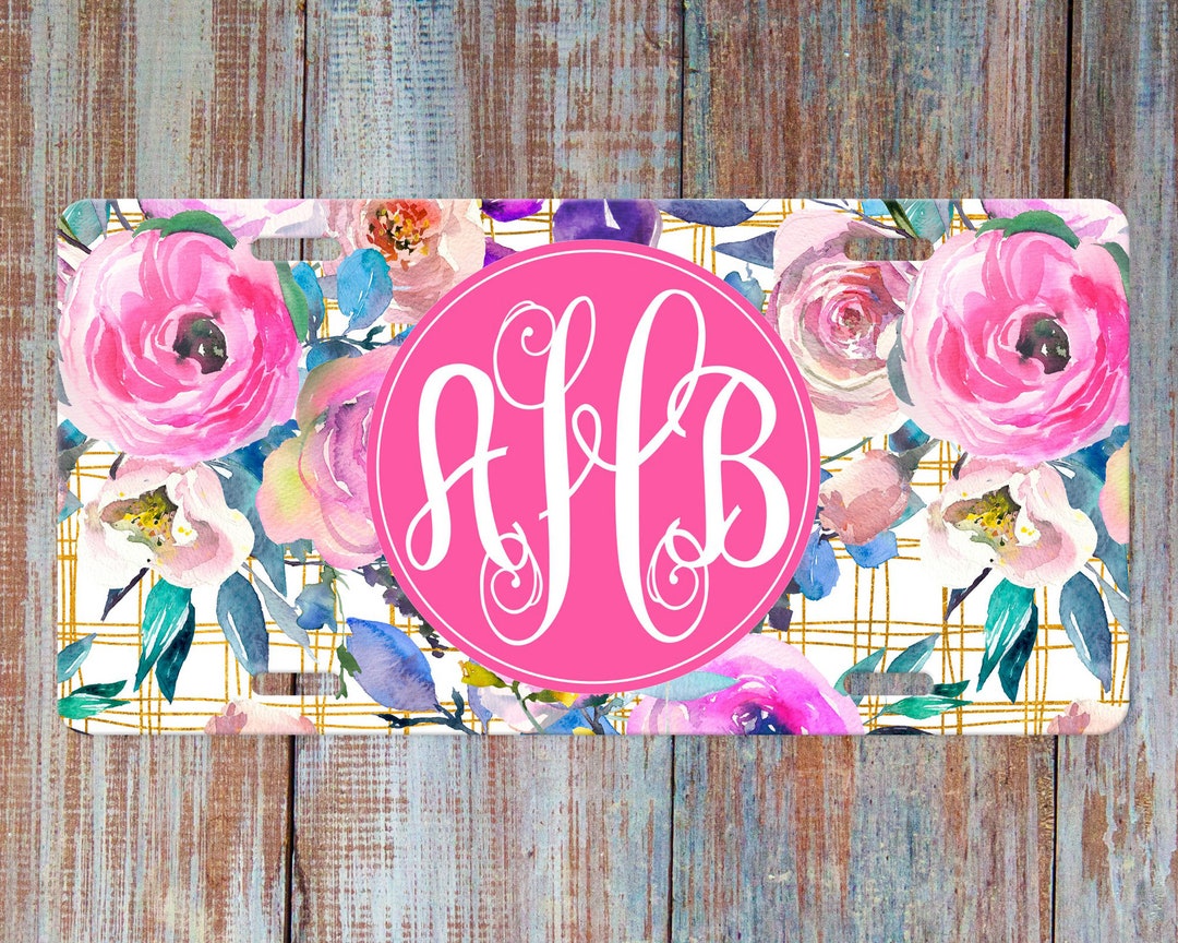 Personalized License Plate Monogram Car Plate Front Car - Etsy