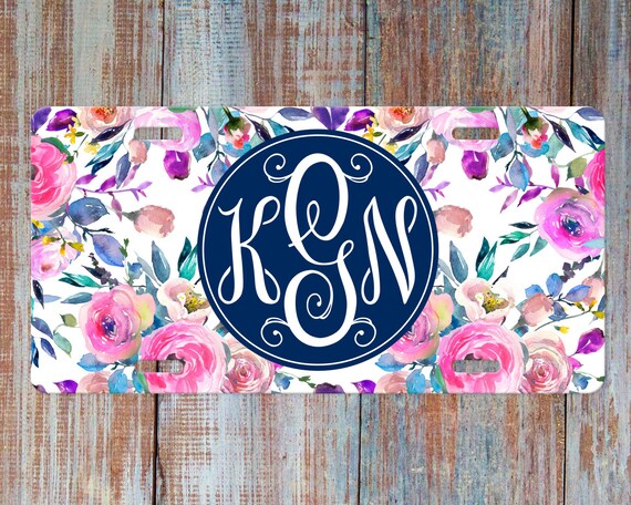 Personalized License Plate Monogram Car Plate Front Car Tag | Etsy